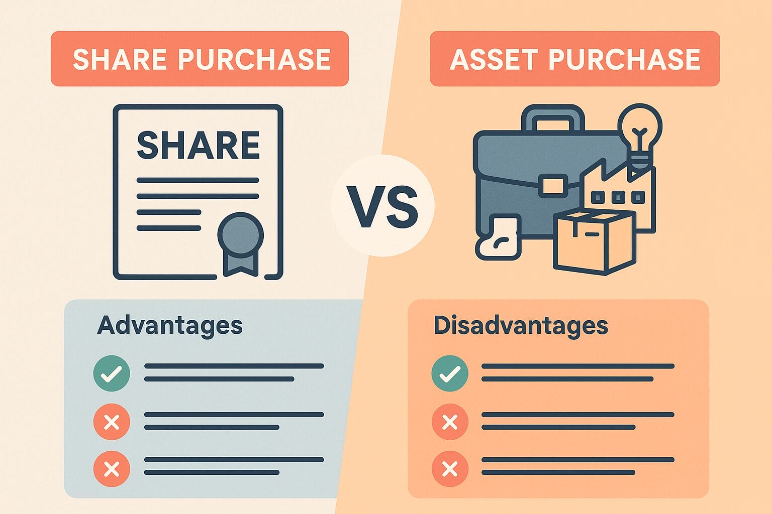 Buying a Business: Share Purchase vs Asset Purchase Explained - MD Law